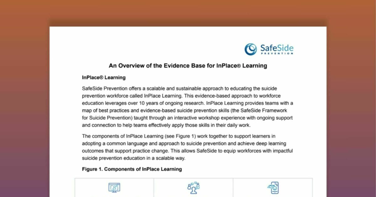 SafeSide Prevention | An Overview of the Evidence Base for InPlace®…